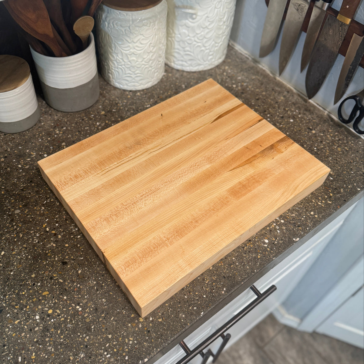 READY TO SHIP - 17 x 13 Maple Chopping Block - Edge Grain Cutting Boar