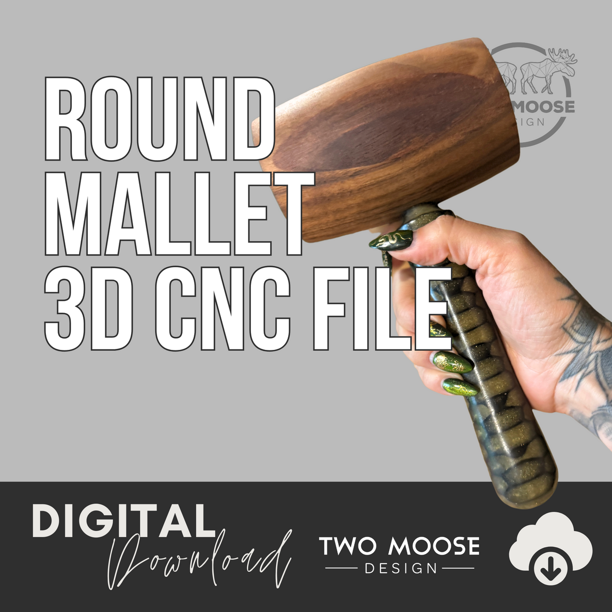 3D Round Mallet STL File