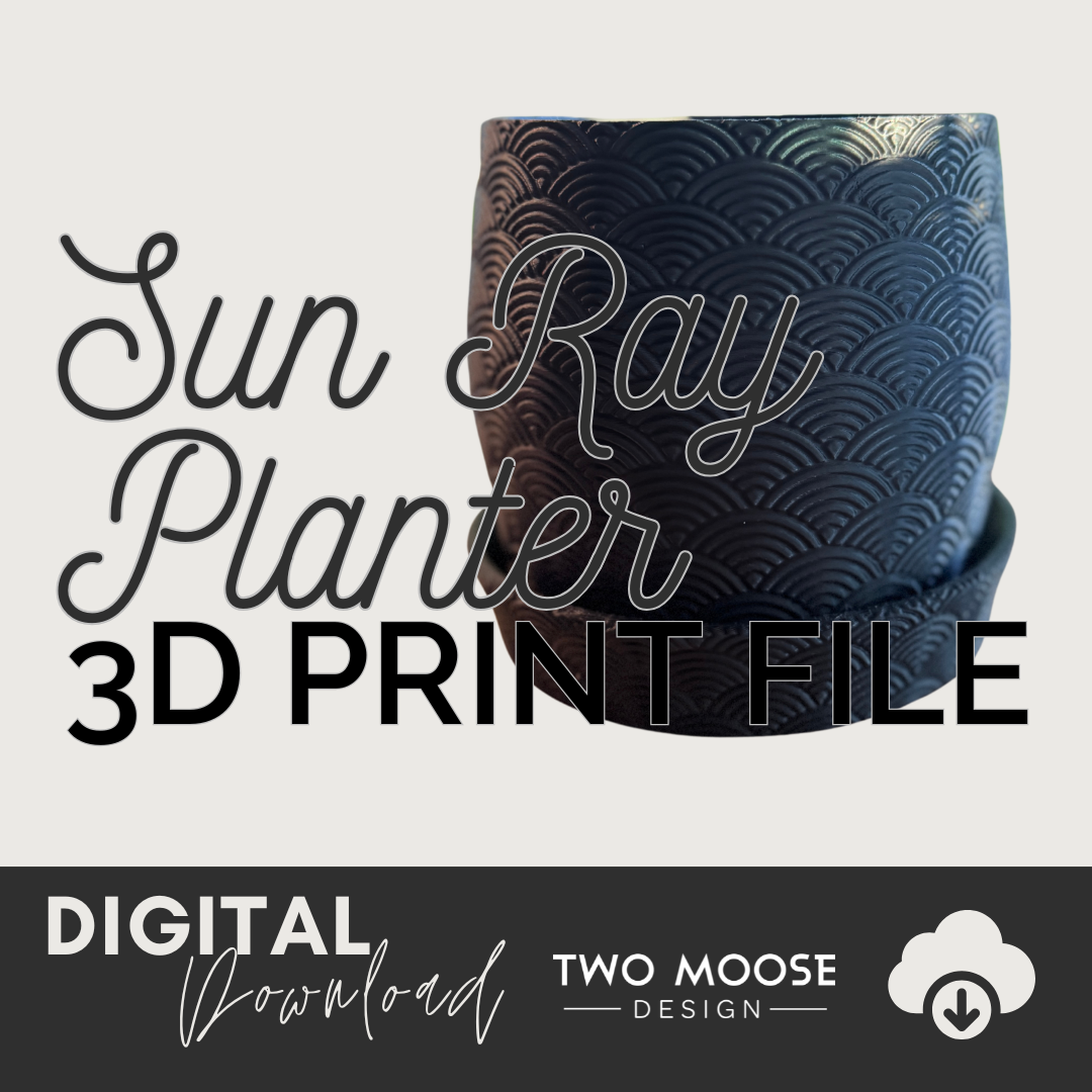Sun Ray Planter 3D Print File STL