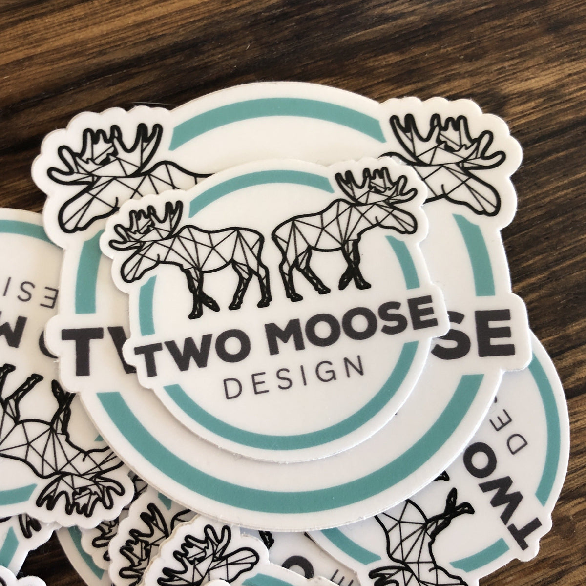 Two Moose Design Stickers