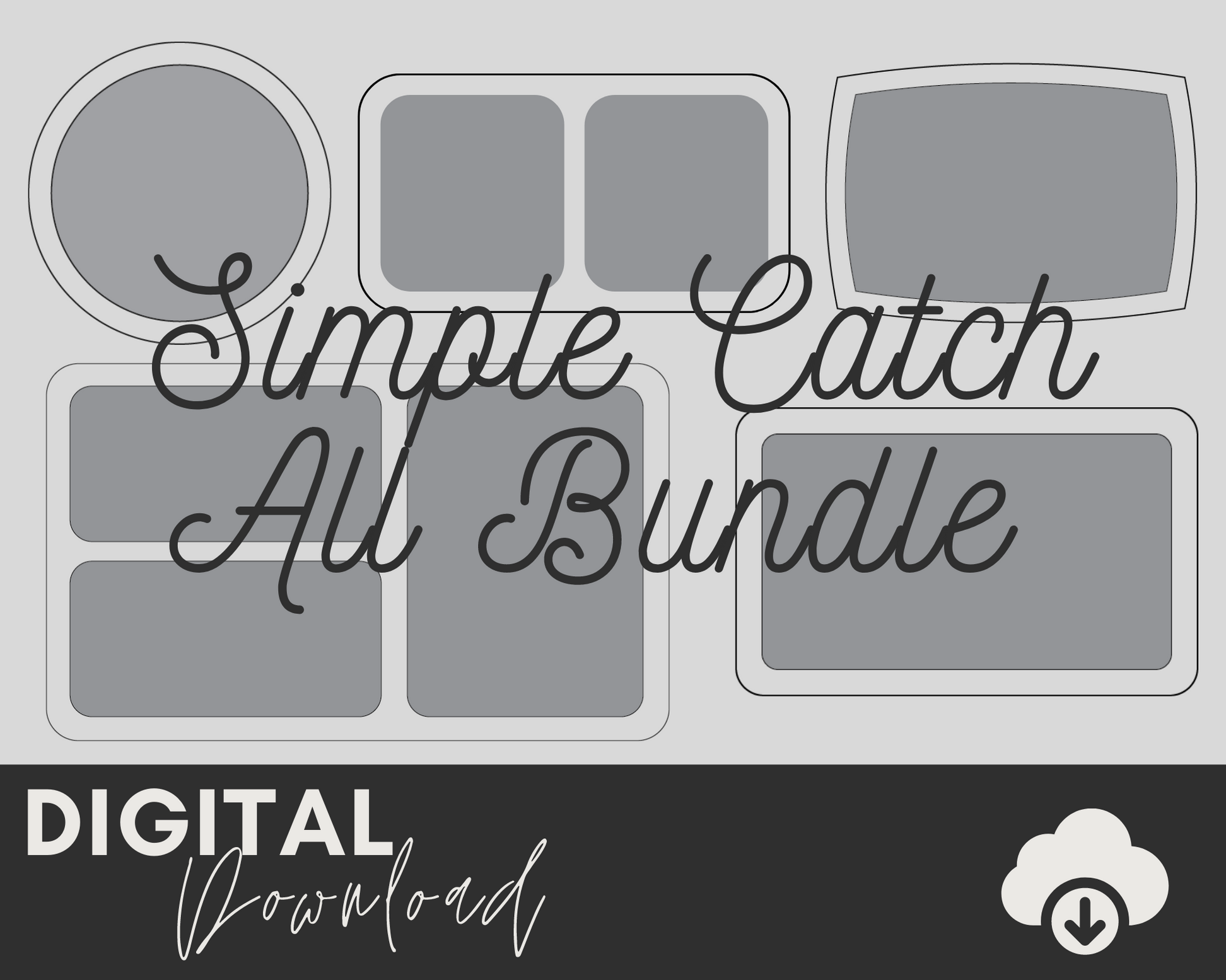 Simple Catch All Tray Bundle SVG